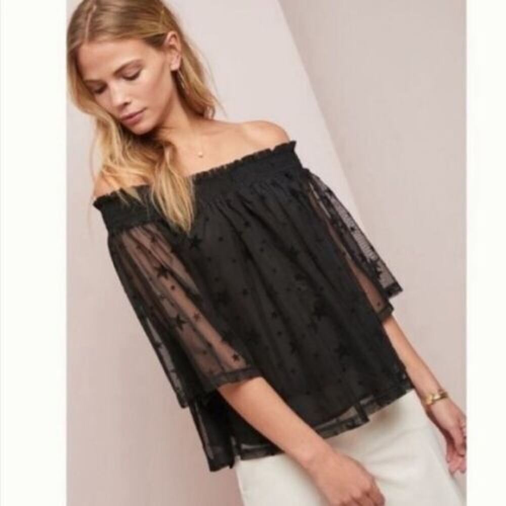 Anthropologie Maeve Starry Off The Shoulder Top Celes… - Gem